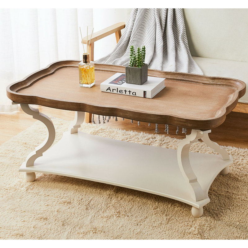 Ophelia & Co. Plaisance Rustic Farmhouse Cottage Core Coffee Table ...