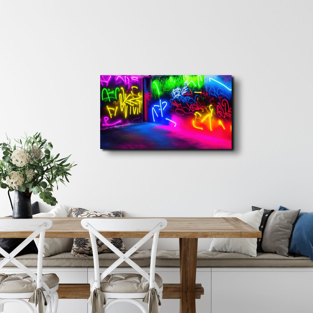 ATX Art Group LLC Subway Neon Graffiti Box by Stephen Chambers ...