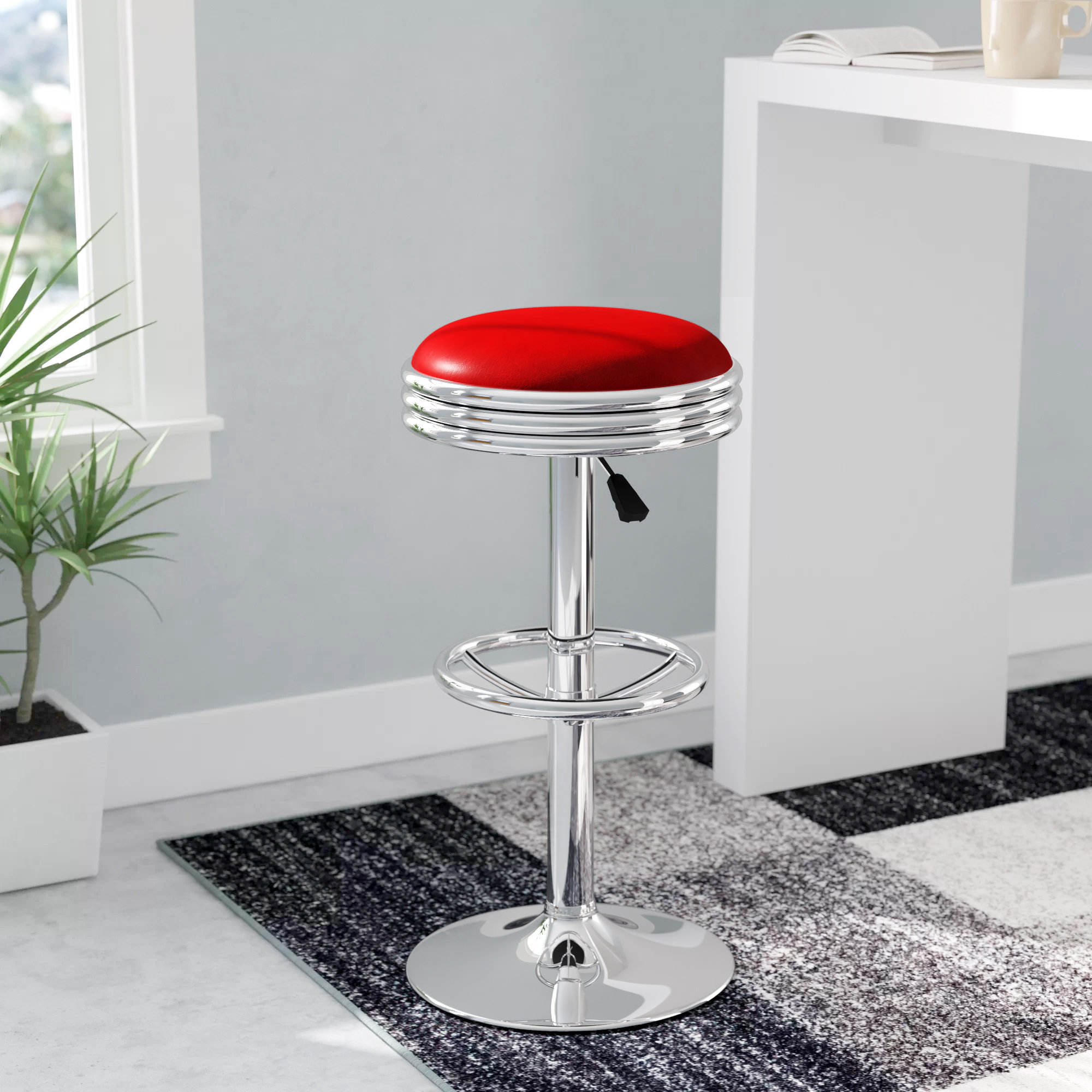 Latitude Run® Southampton Swivel Adjustable Height Bar Stool & Reviews ...