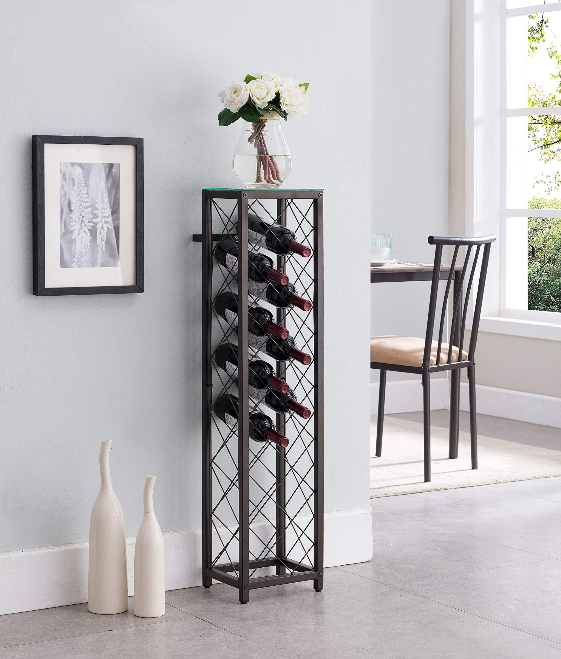17 Stories Talladega Freestanding Floor Wine Rack Storage Tower - Metal ...