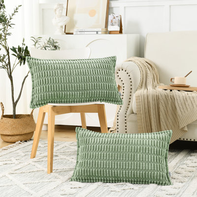 light green rectangle cushion