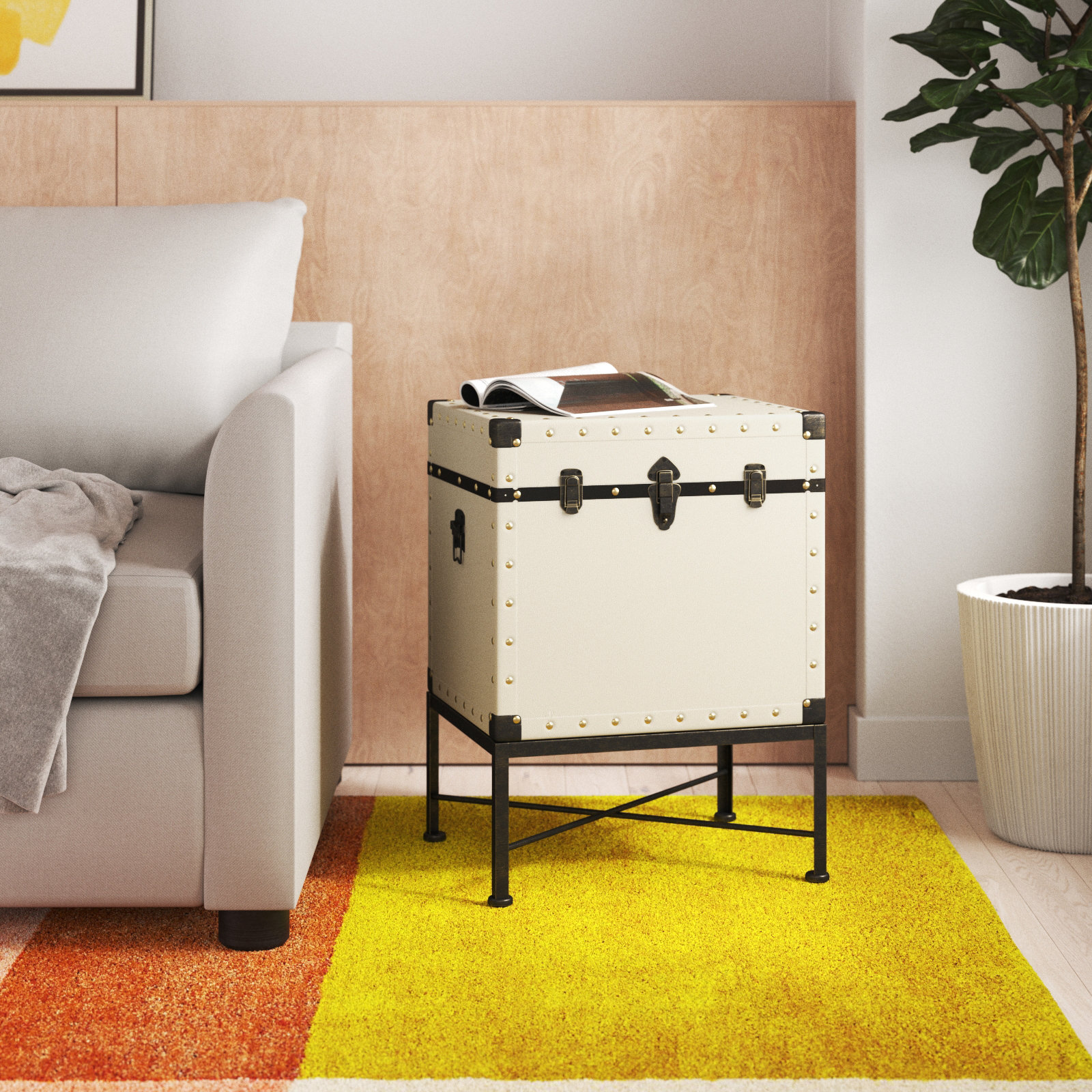 The Twillery Co.® Nancy Accent Cabinet with Nailhead Trim & Reviews ...