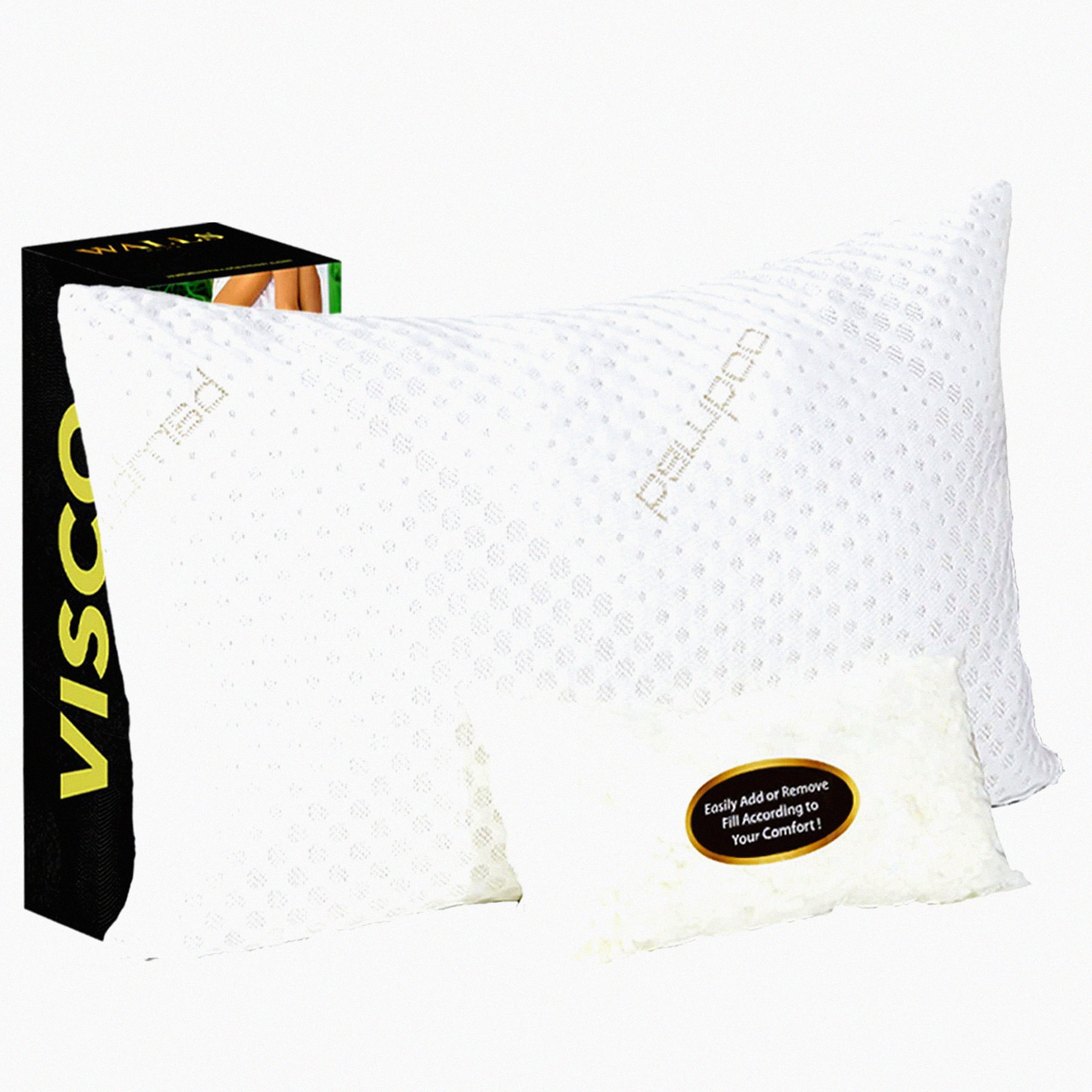 MODAIO Cooling Rayon From Bamboo Memory Foam Pillow - Adjustable ...