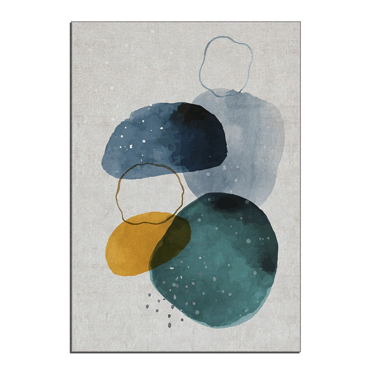 East Urban Home Abstract Blue/Yellow/Gray Area Rug | Wayfair