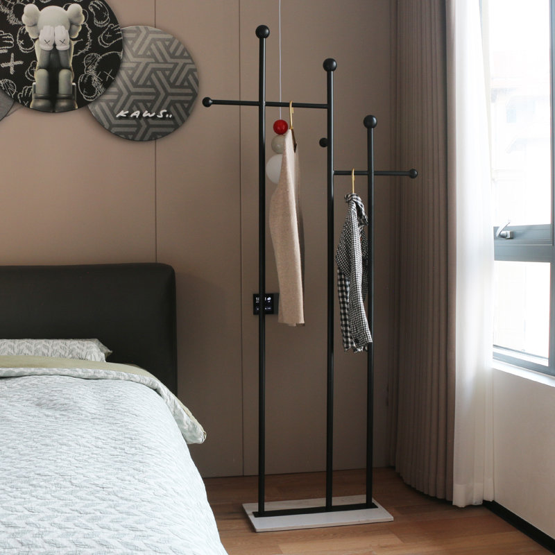 Mercer41 Eimie Steel 6 - Hook Freestanding Coat Rack with Weighted ...