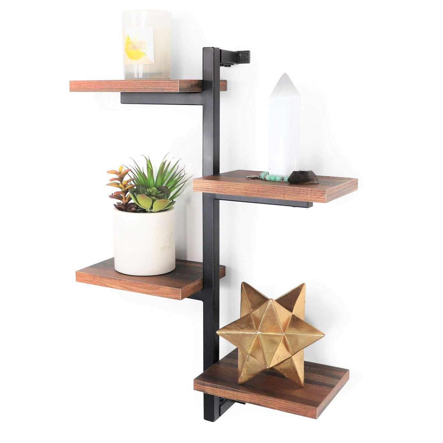 17 Stories Rustic Brown Wall Floating Display Shelf - Wayfair Canada
