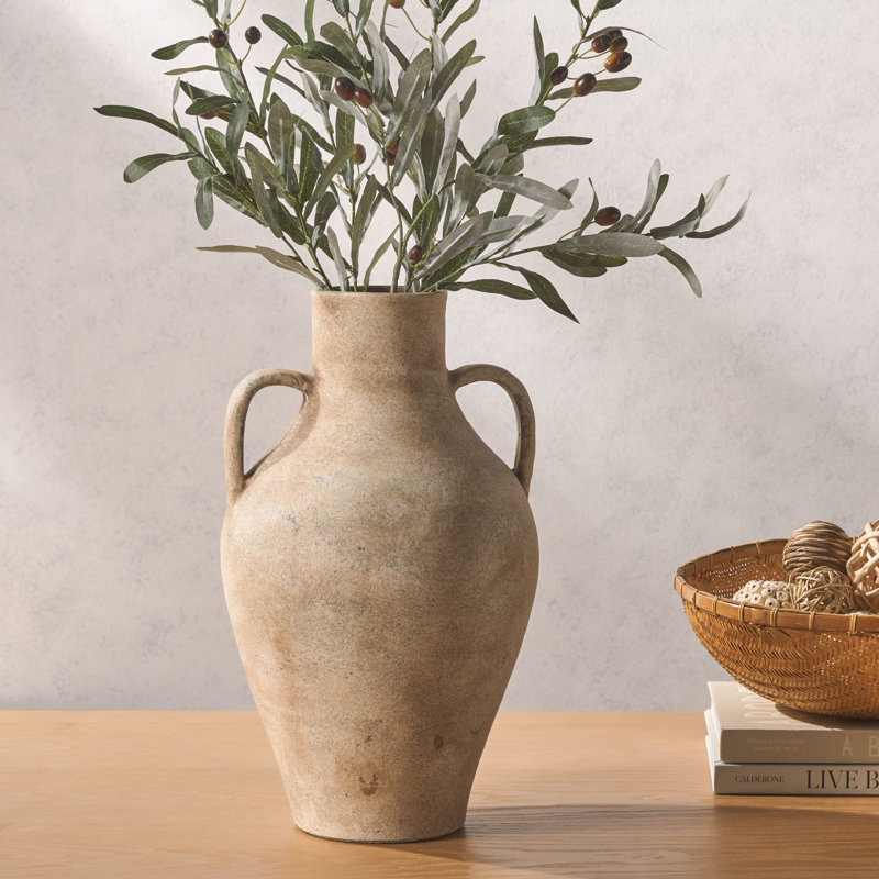 Gracie Oaks Howlan Natural Stoneware Vase & Reviews | Wayfair