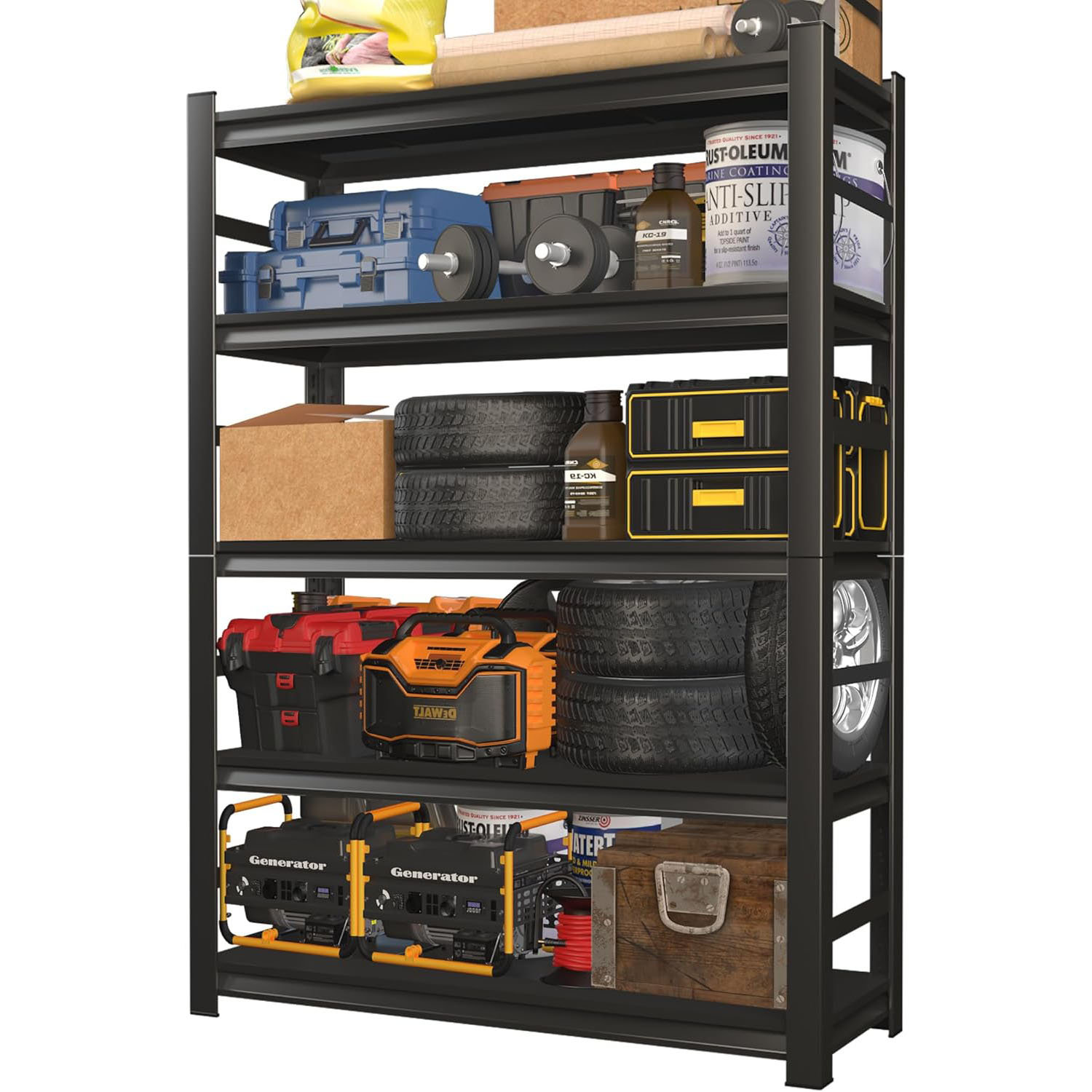 WFX Utility™ Metal Garage Shelving Unit, Heavy Duty 5-Tier Adjustable ...