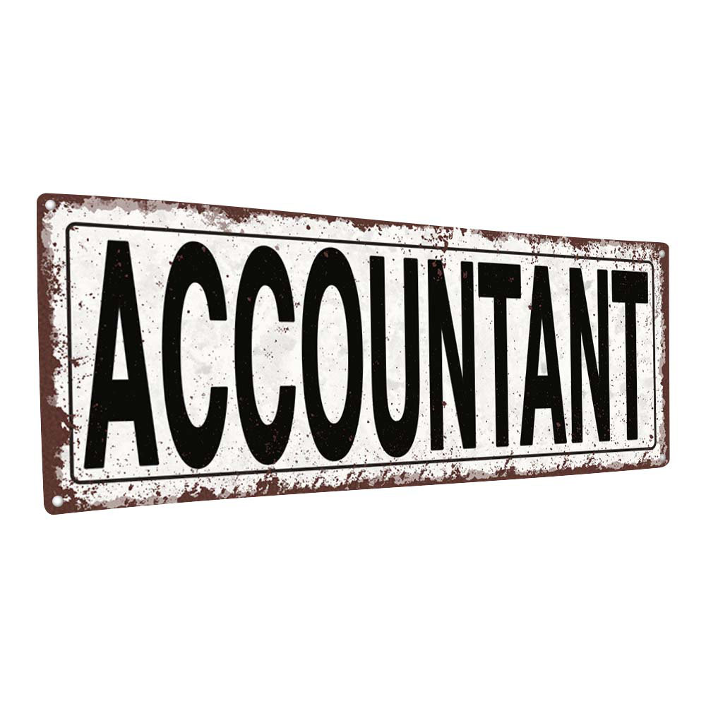 Gracie Oaks " Distressed, Accountant Metal Sign " - Wayfair Canada