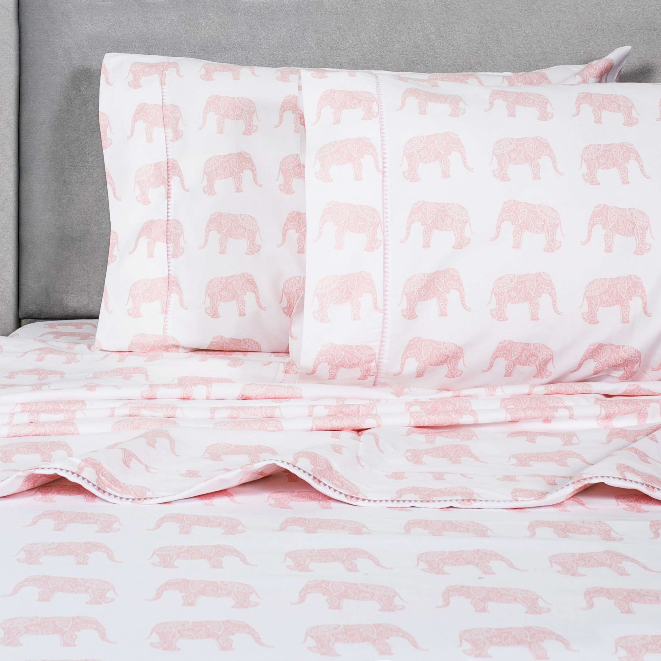 Melange Home Elephant 400 Thread Count 100% Cotton Sheet Set & Reviews ...