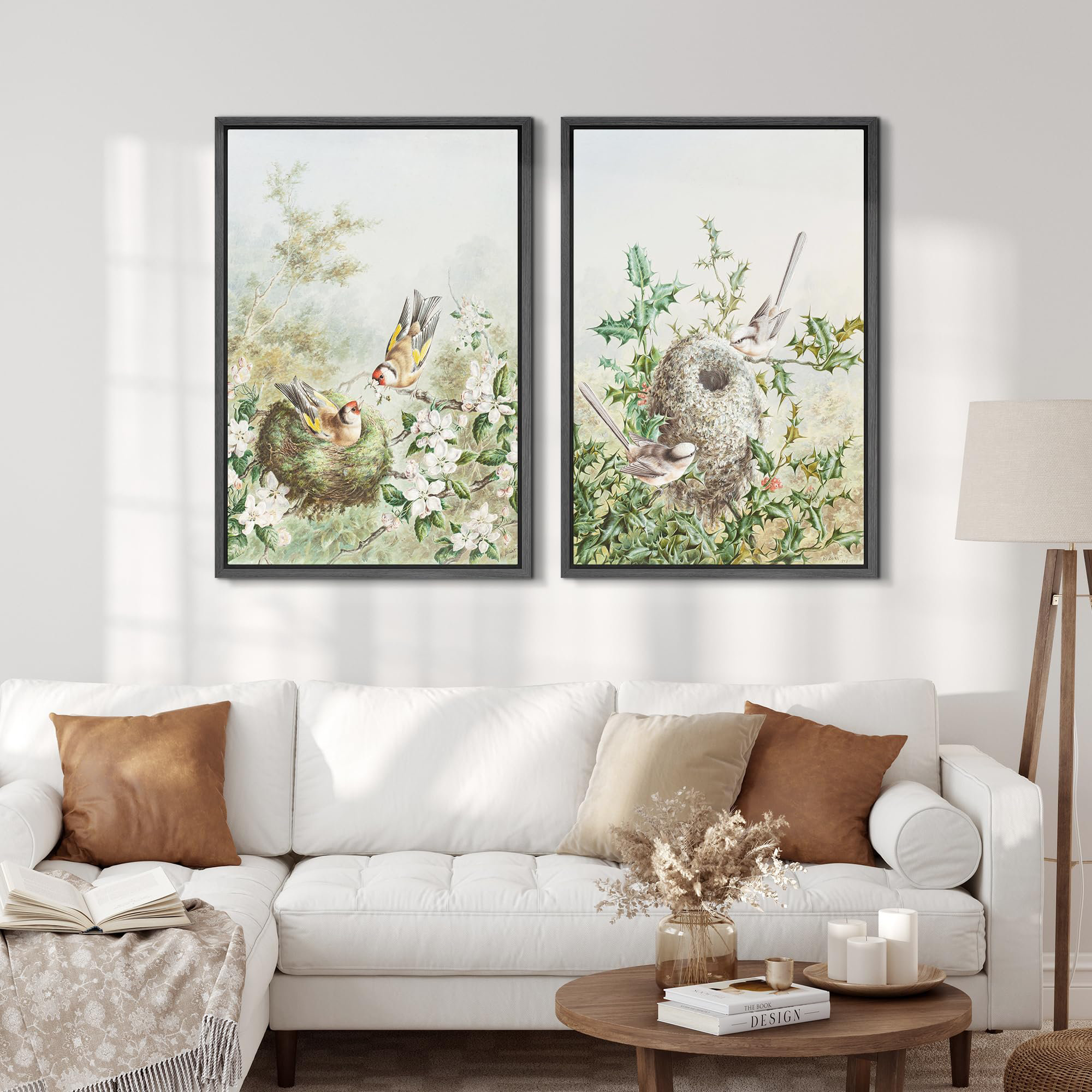 wall26 Charming Bird and Nest Illustrations Nature-Inspired Nature ...