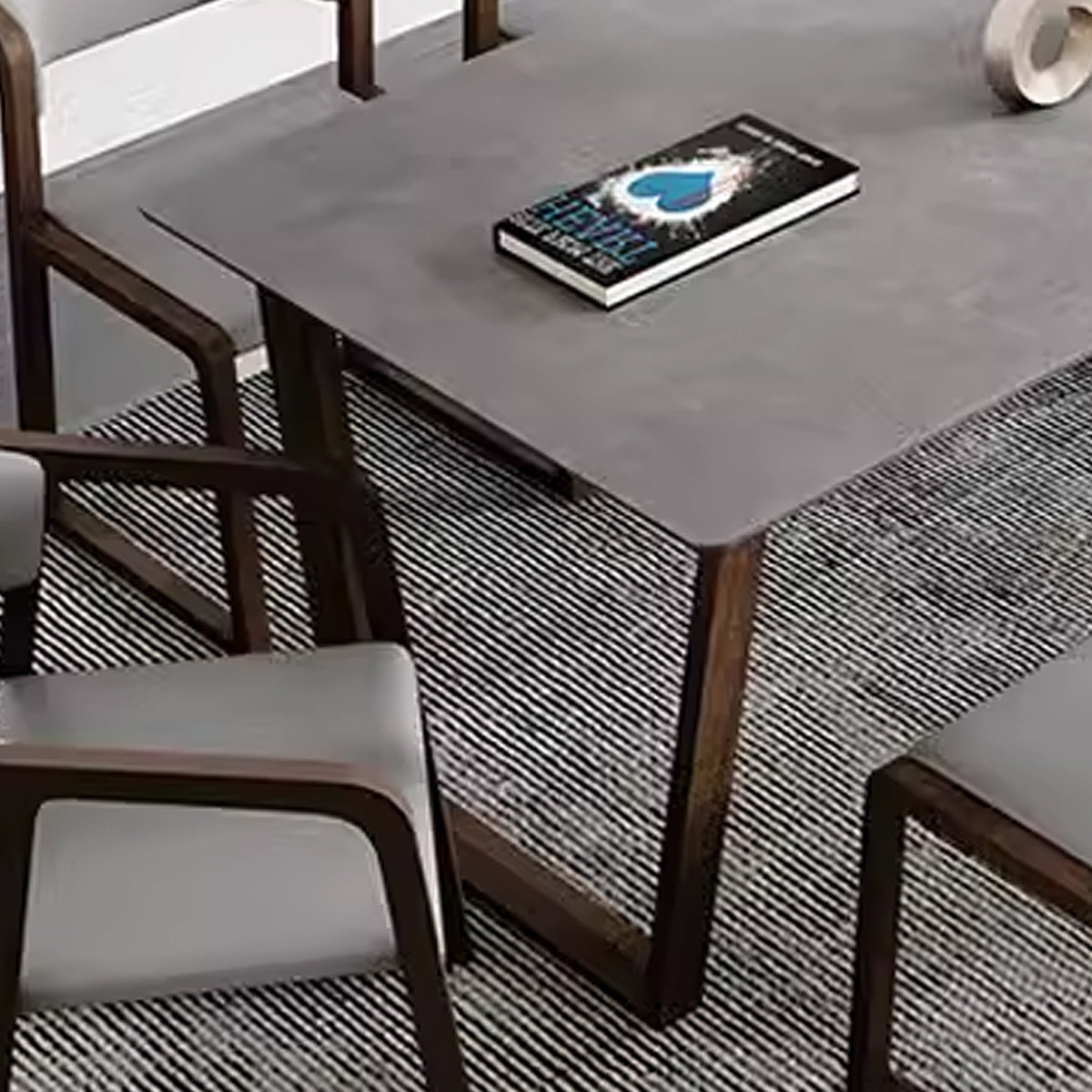 Greyleigh Nordic Minimalist Style Rock Plate Dining Table Rectangular ...