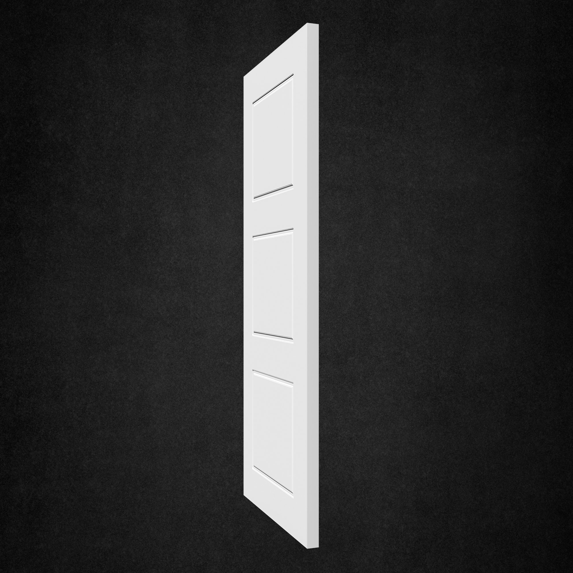 Villar Home Designs 3 Panel Wood and PVC/Vinyl White Prefinished ...
