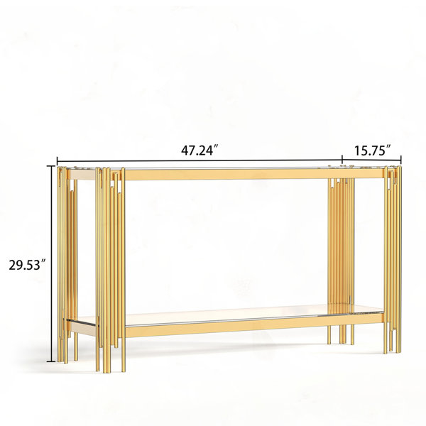 Mercer41 Tempered Glass Console Table | Wayfair