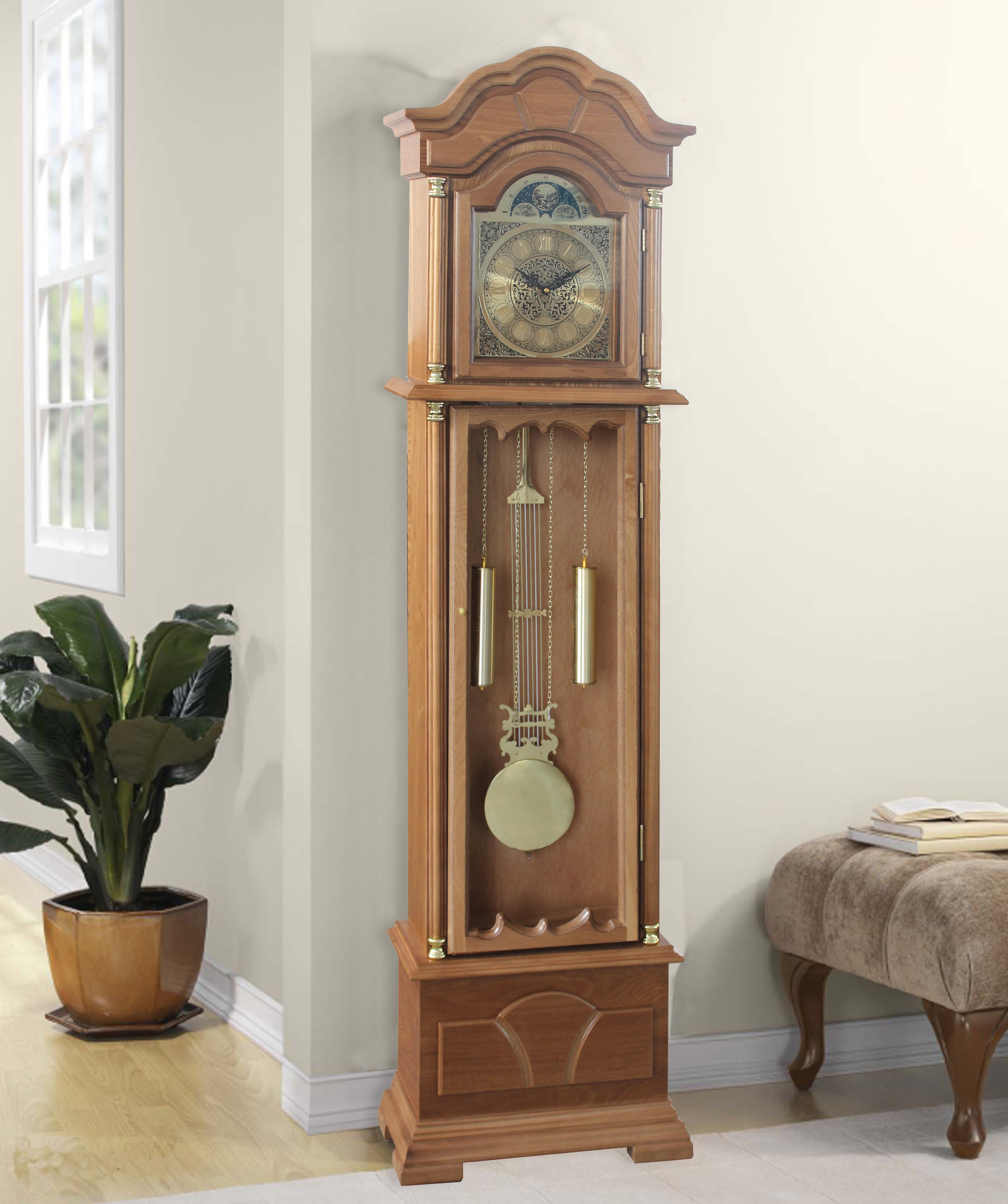 Alcott Hill® 72" Wood Grandfather Clock & Reviews | Wayfair
