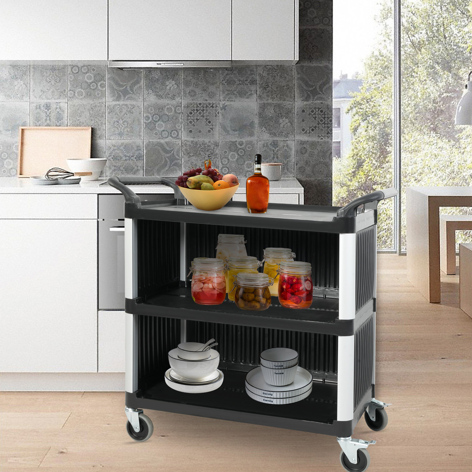 Winston Porter Heavy Duty 3-Tier Service Utility Carts | Wayfair