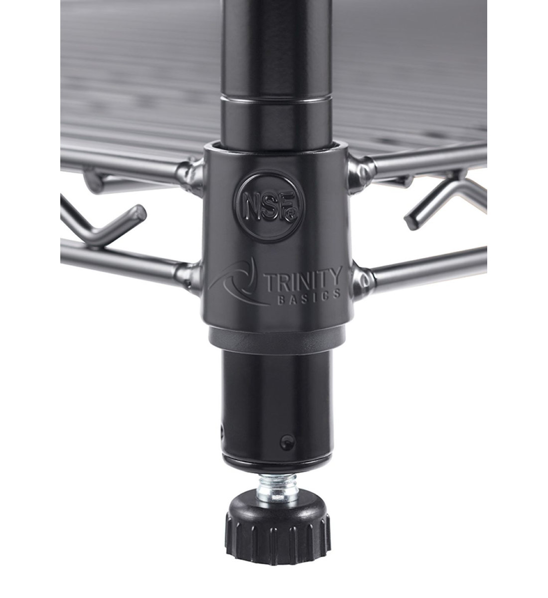 TRINITY BASICS 4-Tier NSF Steel Wire Shelving Unit w/ Wheels ( 36"W x ...