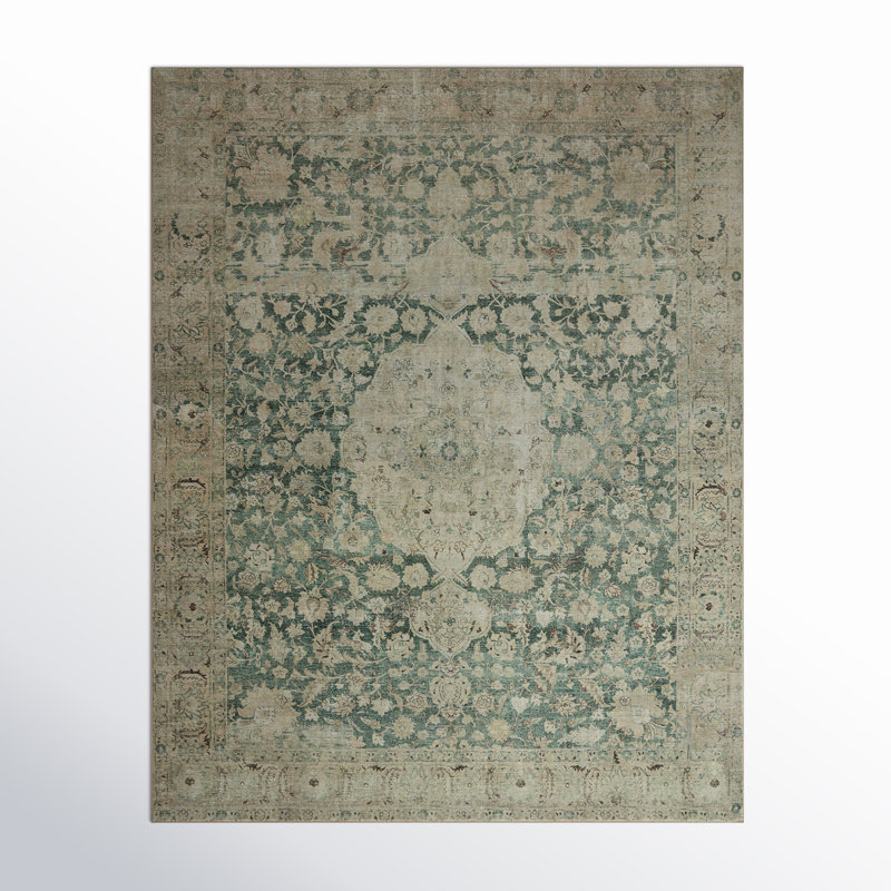 Magnolia Home By Joanna Gaines X Loloi Sinclair Machine Washable Jade ...