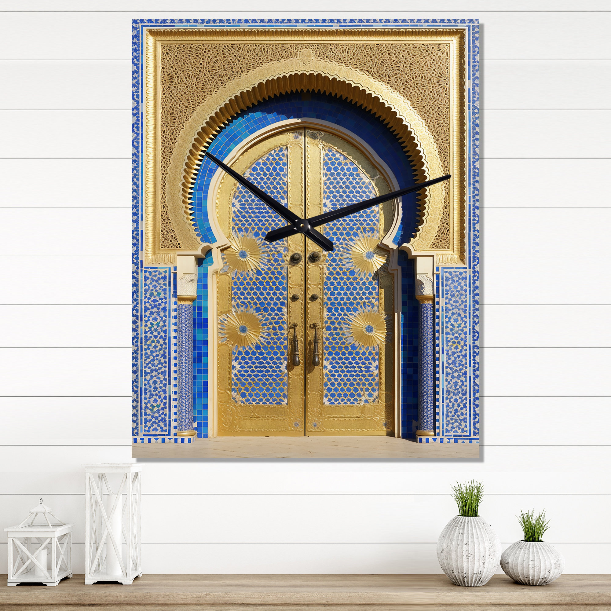 Latitude Run® Morroco Palace Golden Doors III - Vintage Wall Clock ...