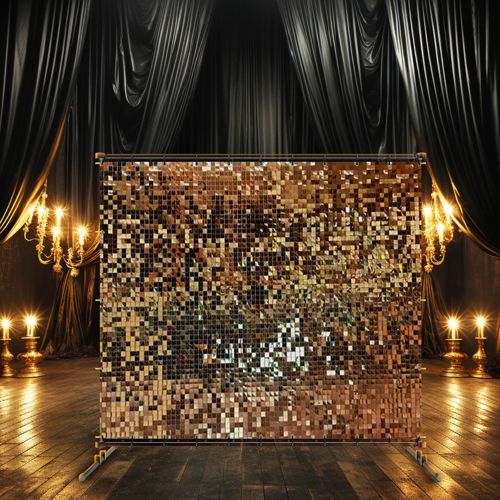 FashionSecretsLLC 36 Shimmer Sequins Wall Panels Backdrop Birthday ...