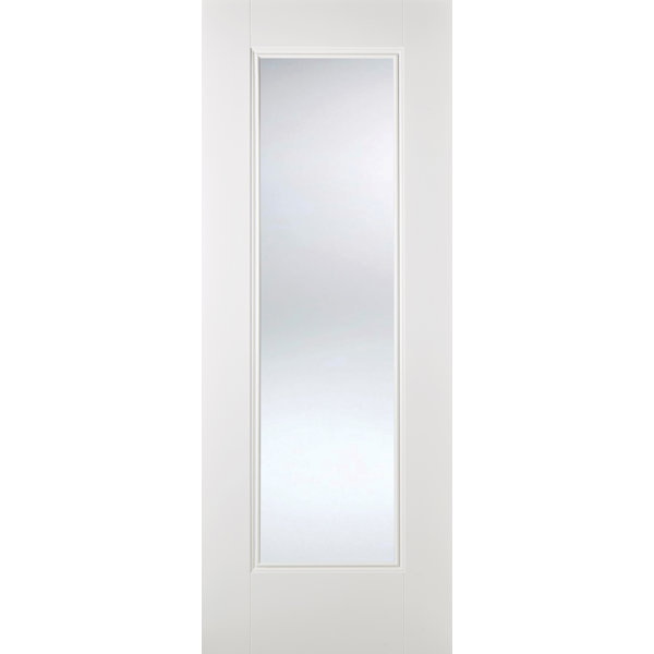 LPD Doors Eindhoven Glazed Primed White Internal Door | Wayfair.co.uk