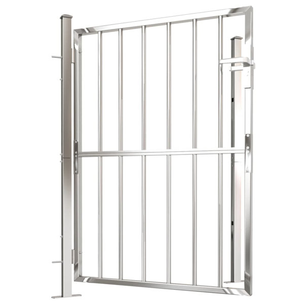 Dakota Fields Amaarah 125mm H x 100cm W Silver Metal Gate | Wayfair.co.uk