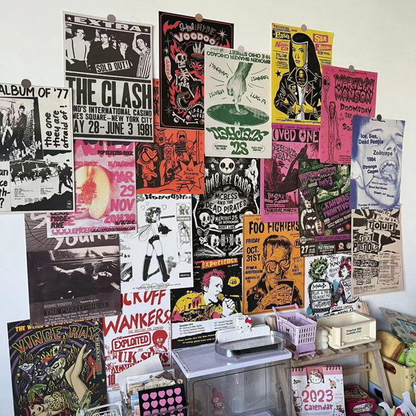 Red Barrel Studio® Rock 'n' Roll Nostalgia: American Style Wall Decals ...