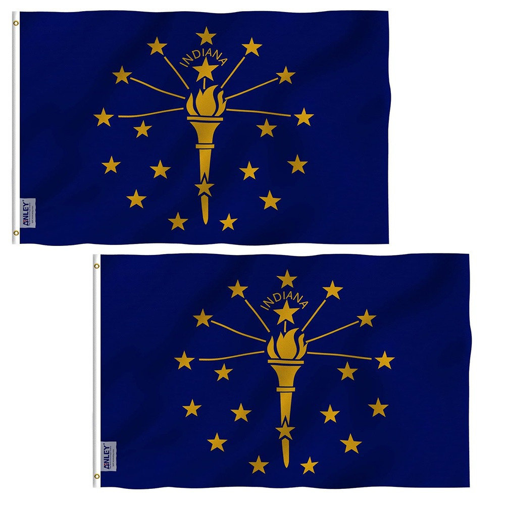 Latitude Run® Fly Breeze 3x5 Foot Indiana State Flag - Indiana IN Flags ...