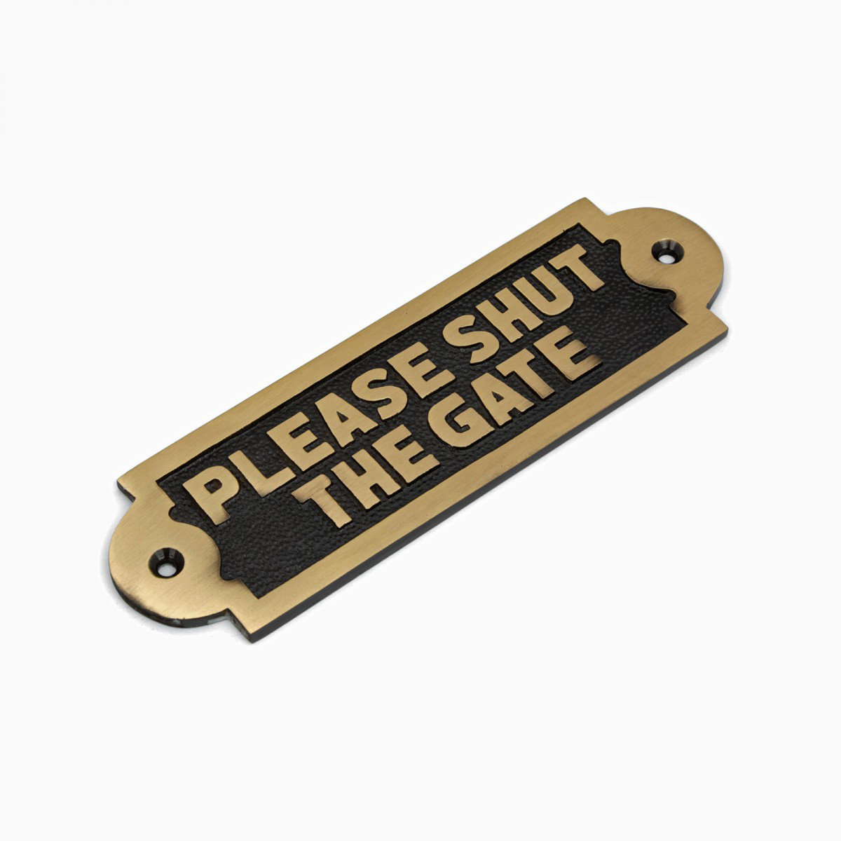 The Renovators Supply Inc. Solid Brass Plaques Sign Board PLEASE SHUT ...