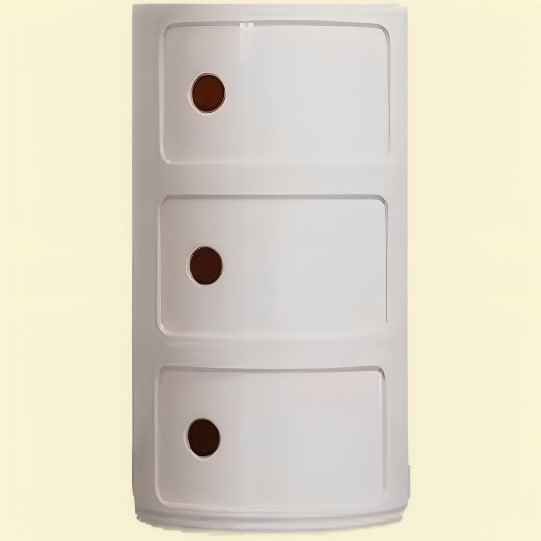 Latitude Run® 3 Tiers Round Storage Drawers – Stackable Round ...