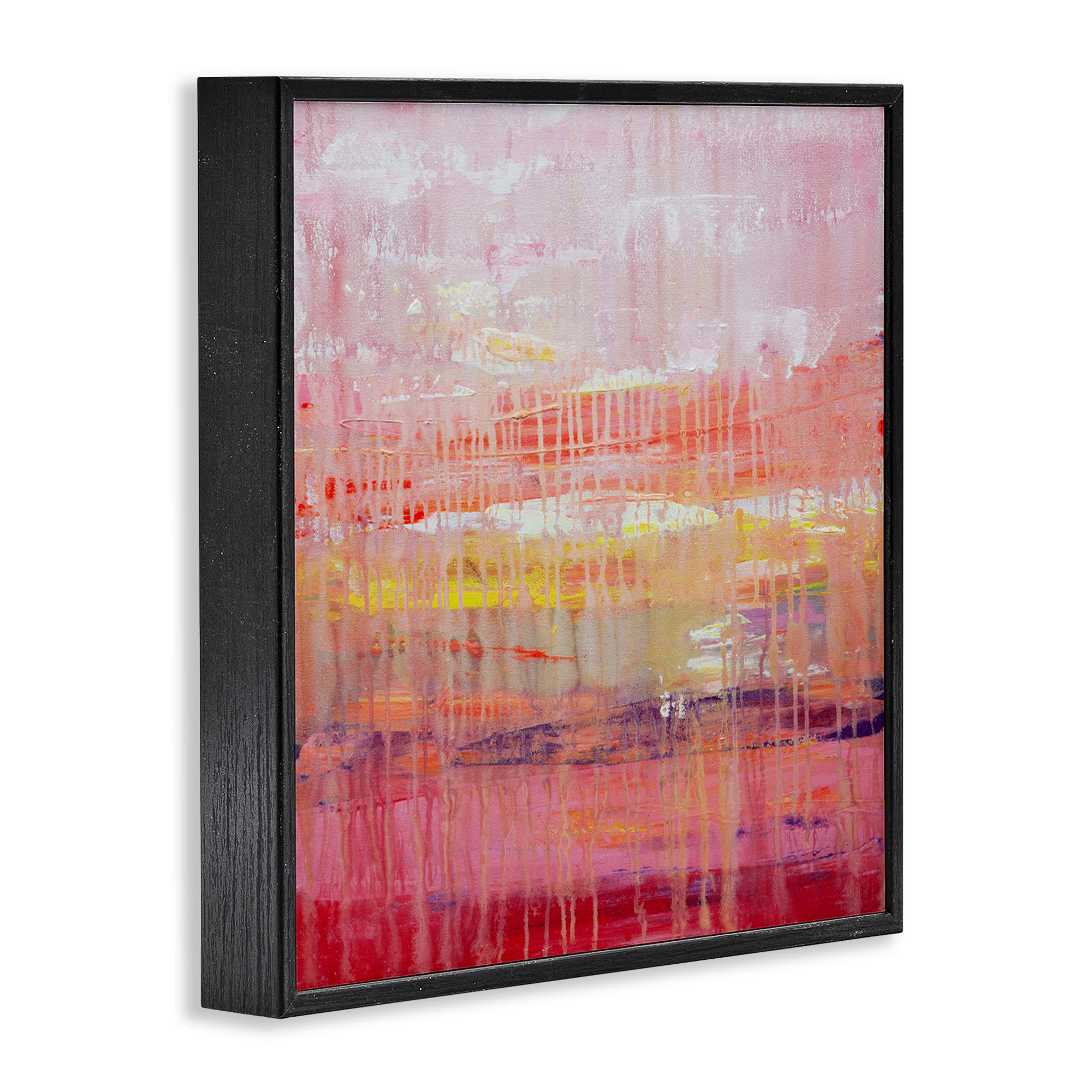 Ebern Designs Dripping Paint on Pink Giclee Art by Hilary Winfield ...
