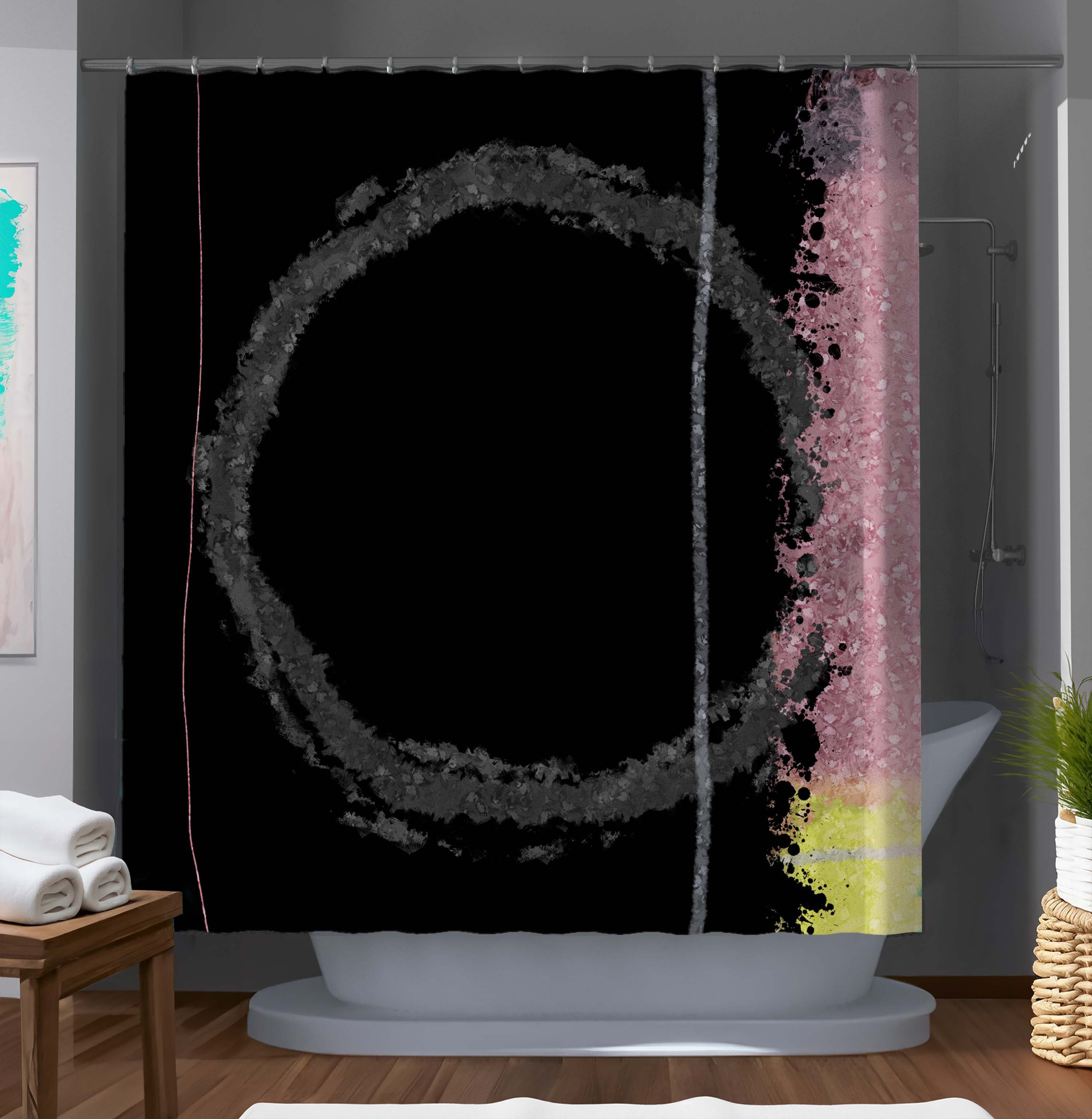 East Urban Home Kiptin Abstract Shower Curtain | Wayfair