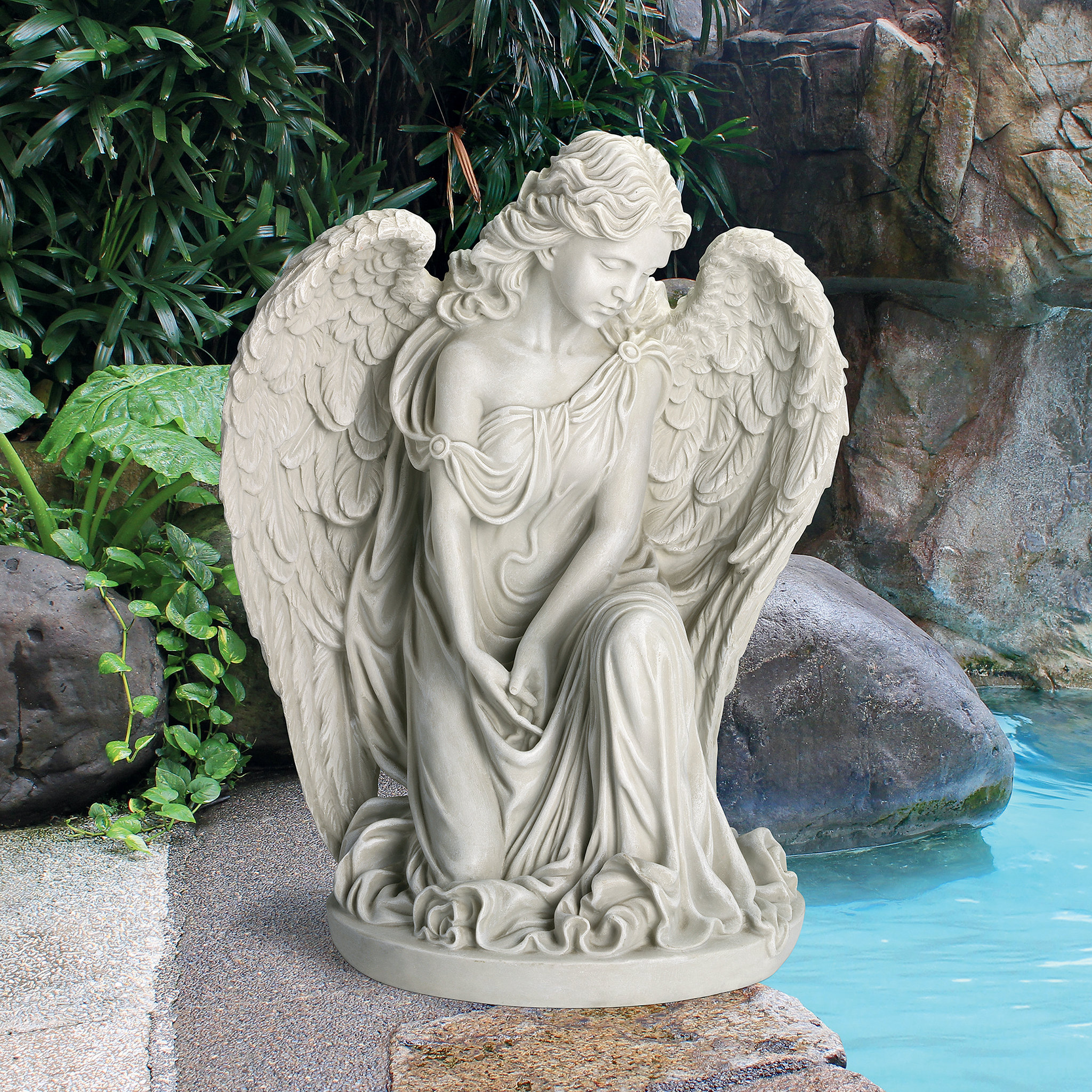 Design Toscano Quiet Countenance Praying Angel Statue & Reviews | Wayfair