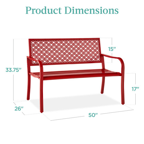 Wayfair | Red Outdoor Benches You'll Love in 2024