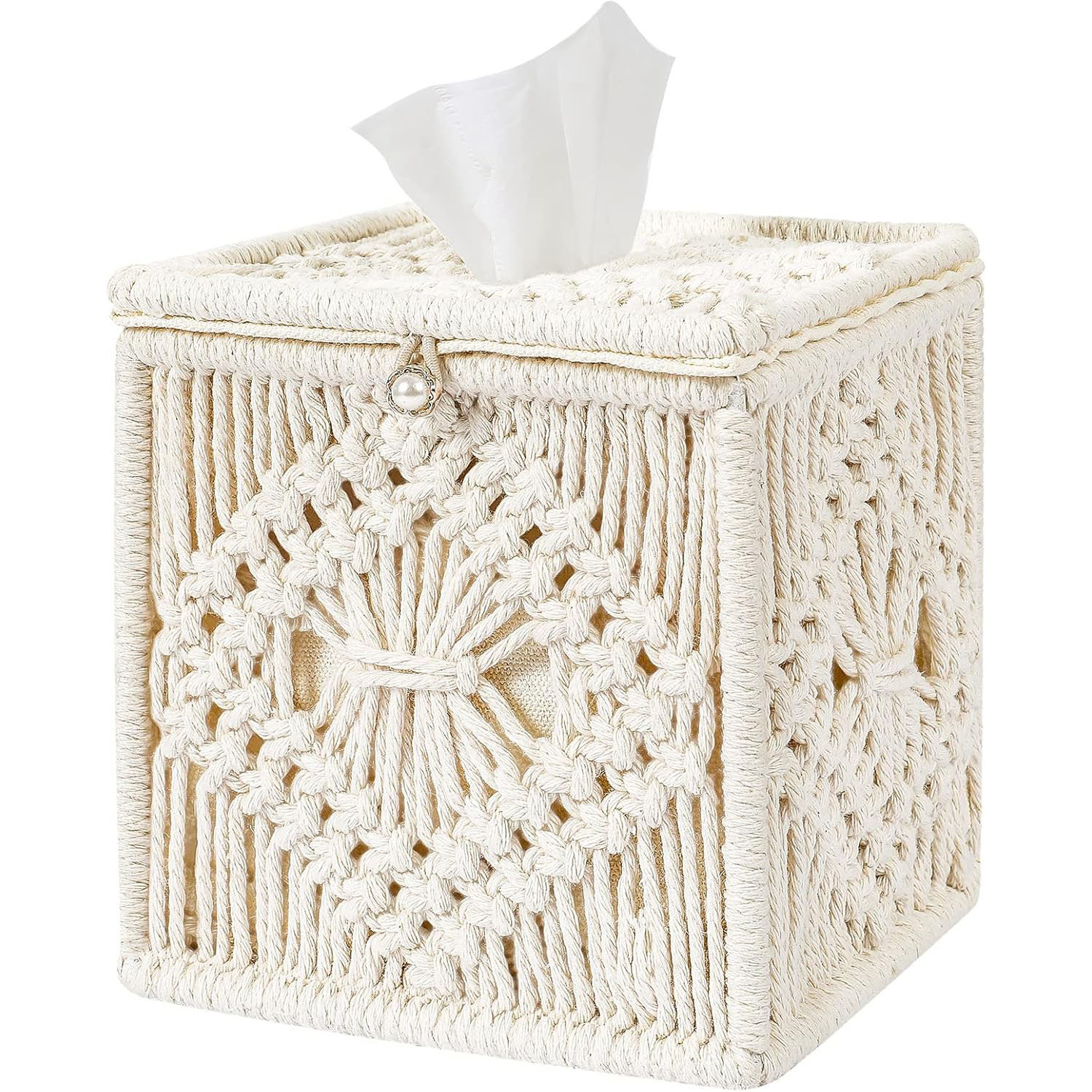 Dakota Fields Tissue Box Cover Boho Decor Tissues Cube Boxes with Lid ...