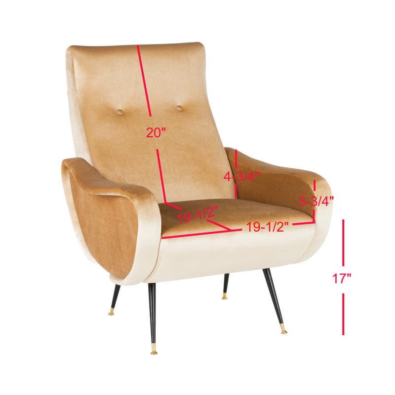 Everly Quinn Alve Velvet Armchair & Reviews | Wayfair