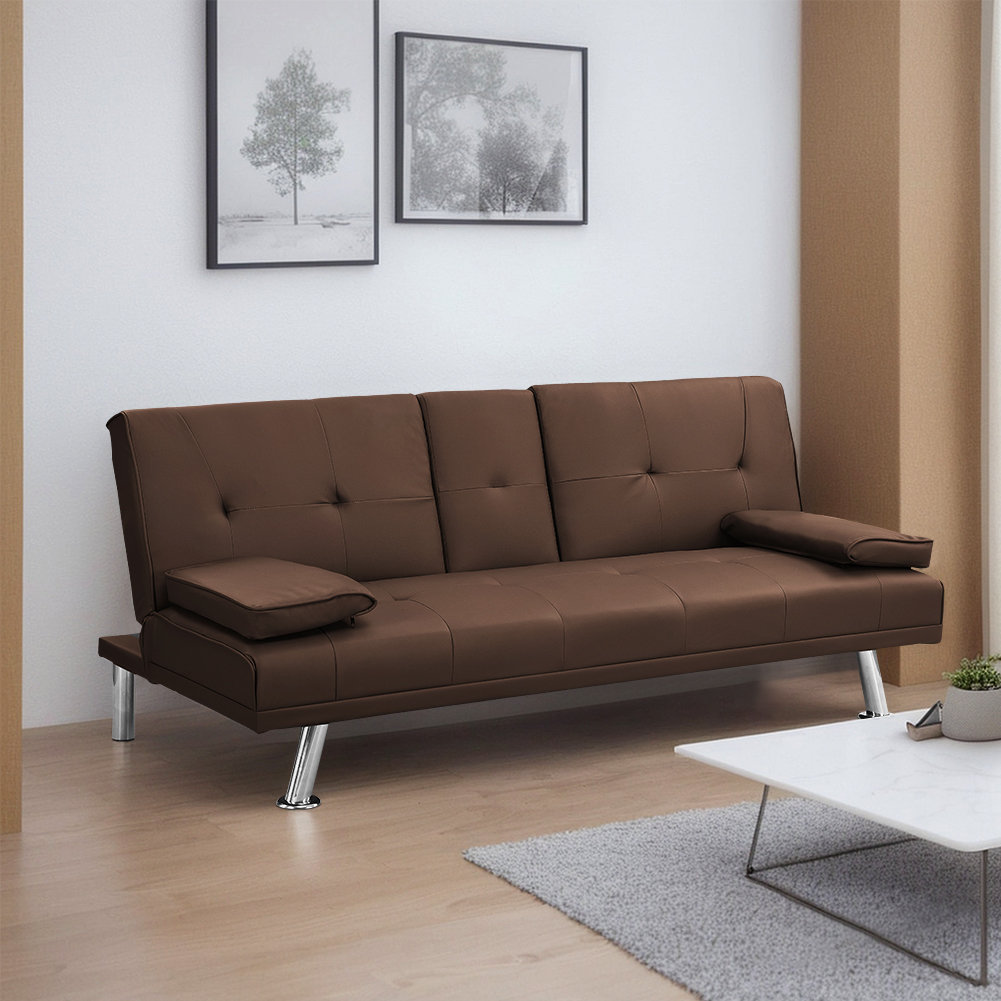 Ebern Designs Pader Twin 66.1'' Upholstered Convertible Sofa | Wayfair