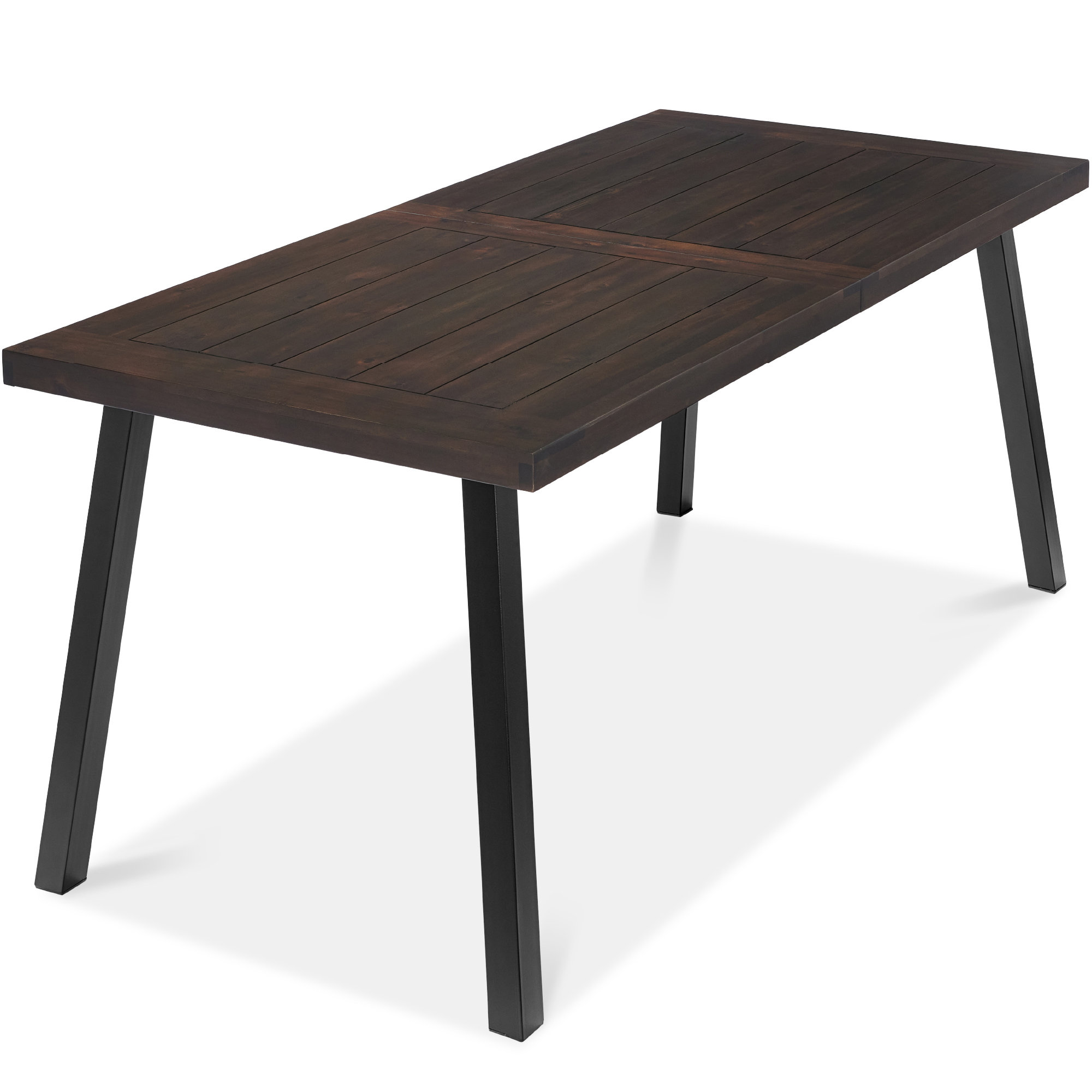 Union Rustic Hialeah 6-Person Indoor Outdoor Patio Rustic Acacia Wood ...
