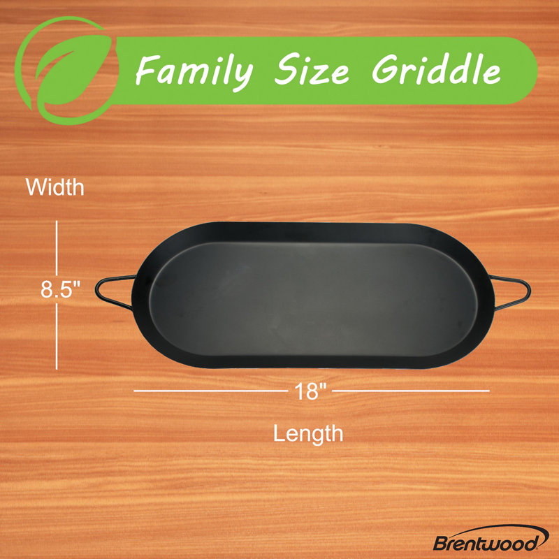 Brentwood Appliances 8.5" Non Stick Carbon Steel Oval Griddle & Reviews ...