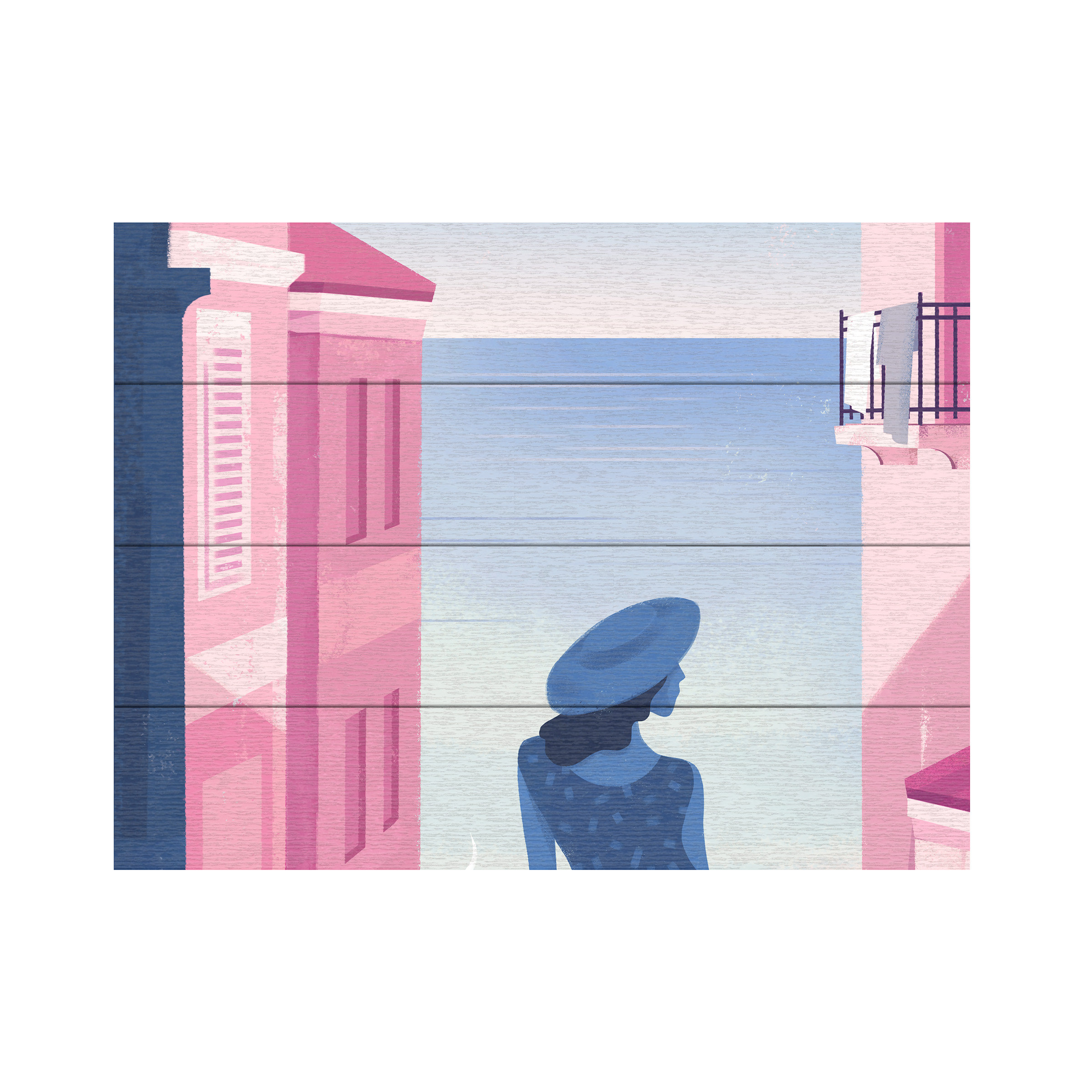 Ebern Designs Martin Wickstrom Visit Italy Wood Slat Art | Wayfair