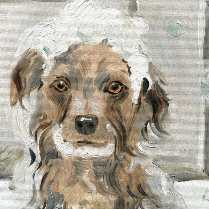 Charlton Home® " Bubble Bath Puppy " by Eyre Tarney Painting Print ...