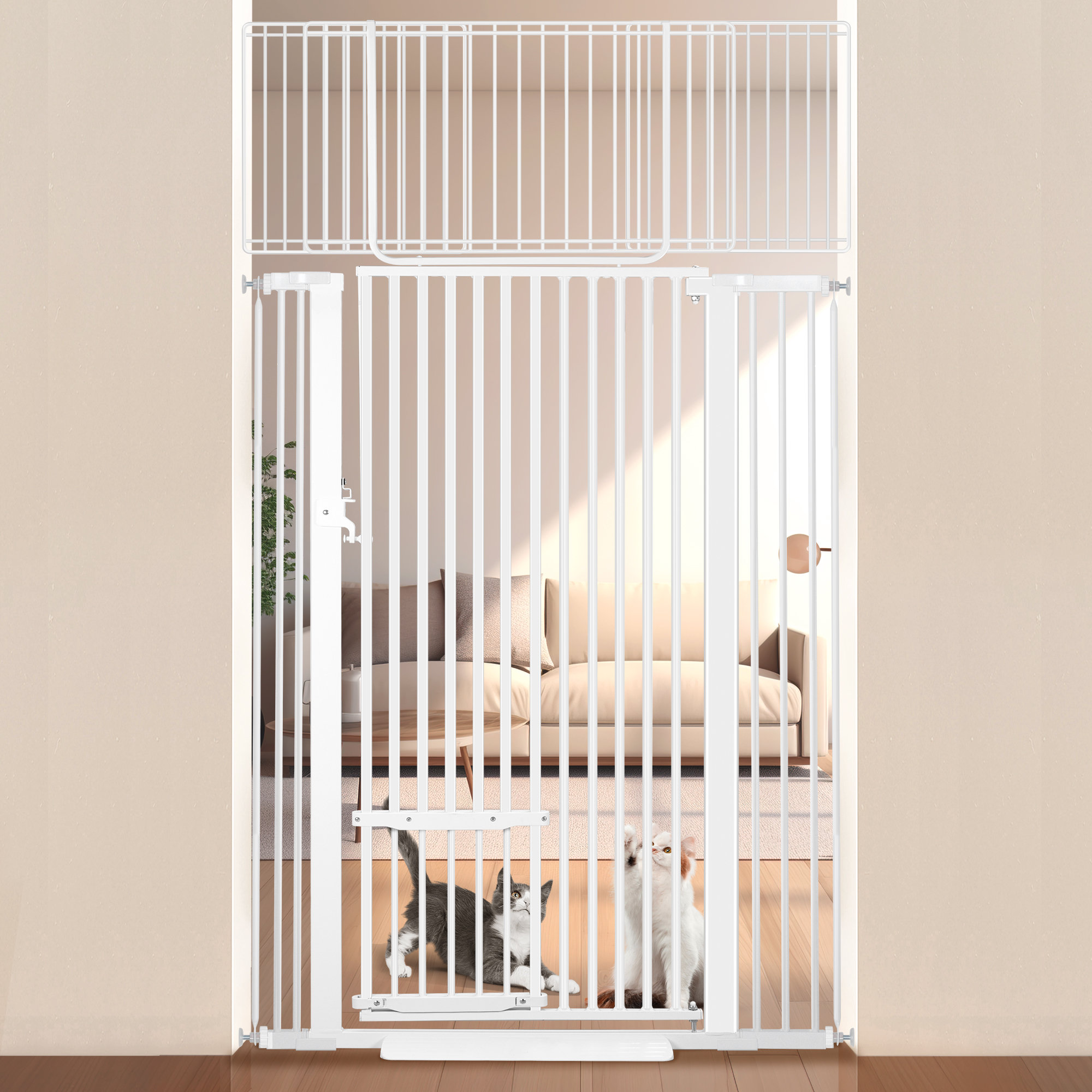 Brayden Studio® Extra Tall Heavy Duty Metal Safety Gate | Wayfair
