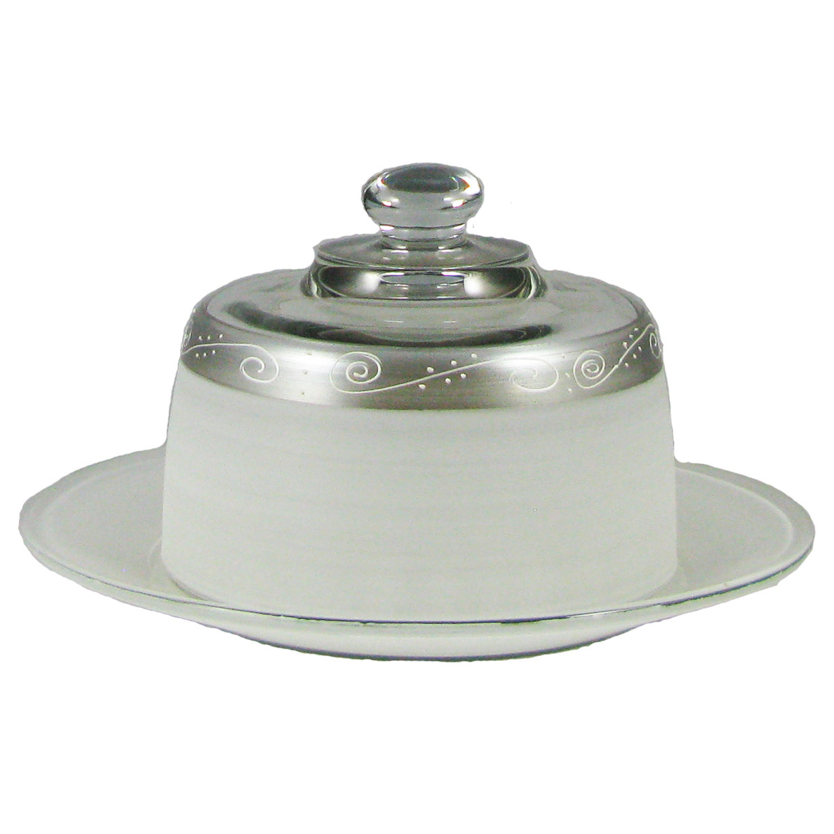 Golden Hill Studio Heirloom Swirl Cheese Dome and Plate - Wayfair Canada