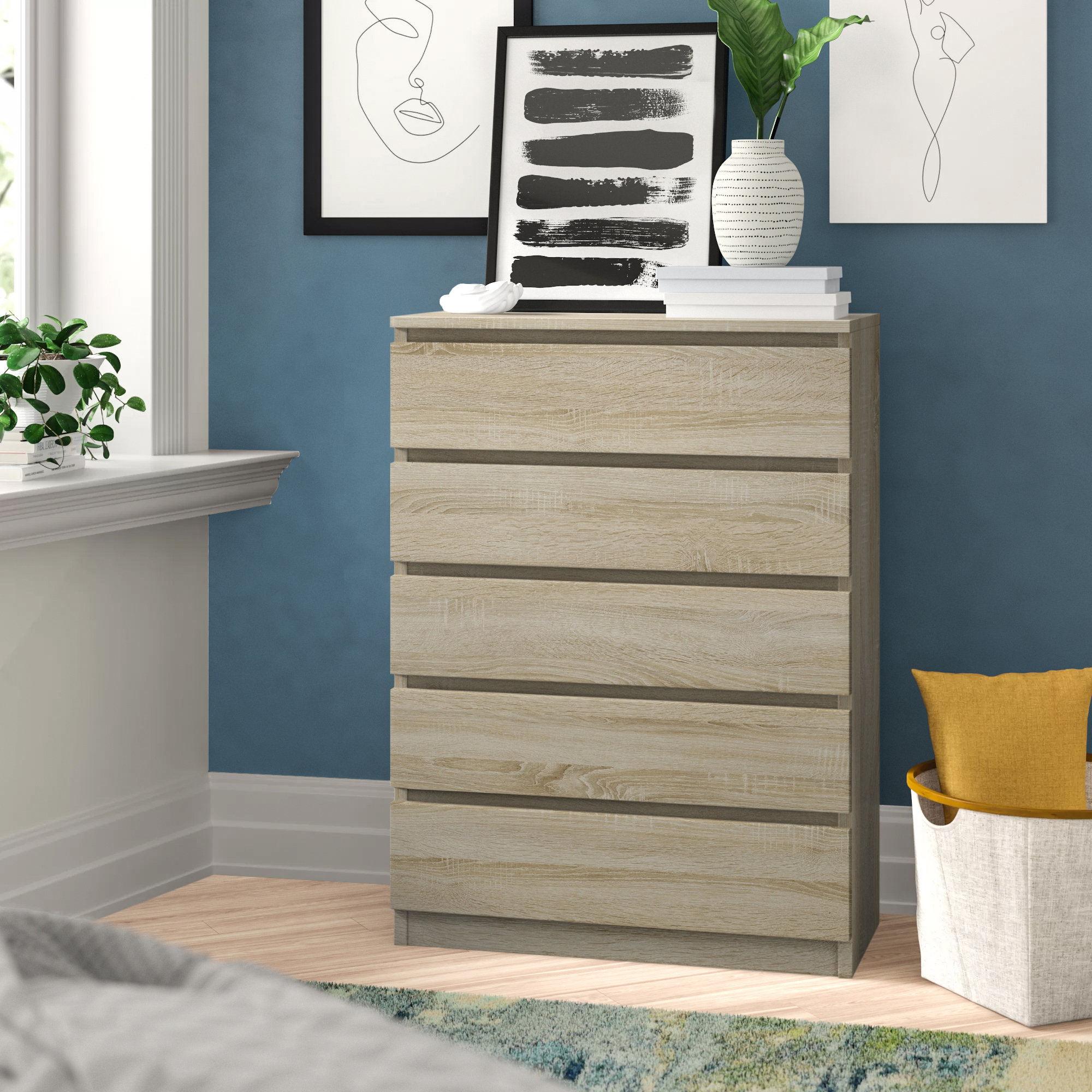 Zipcode Design Tonya 5 Drawer 70cm Chest of Drawers & Reviews | Wayfair ...