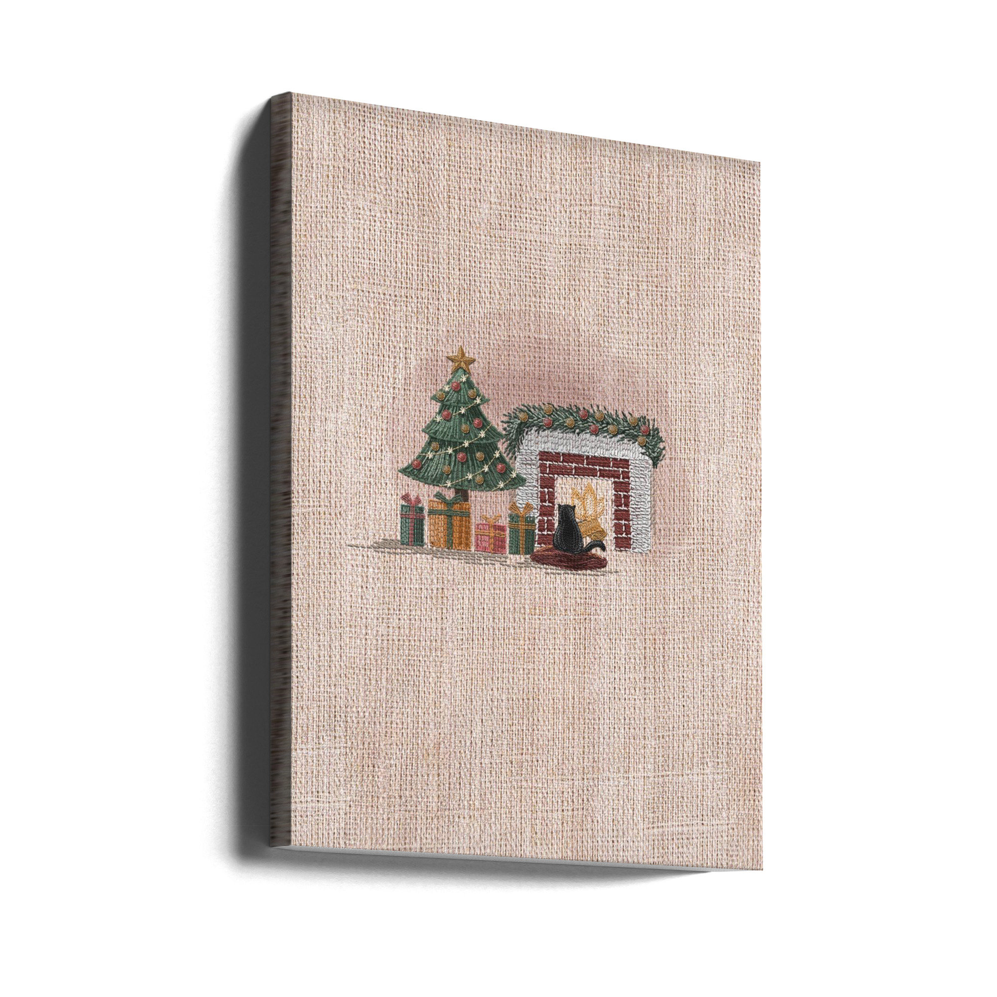 Lark Manor™ "Cat in Cozy room" Wrapped Canvas Wall Art | Wayfair