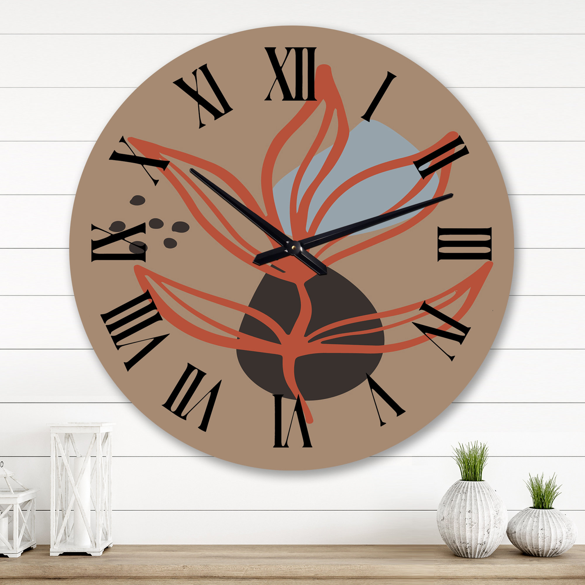 East Urban Home Boho Line Art Minimalistic Composition VII Oversized ...