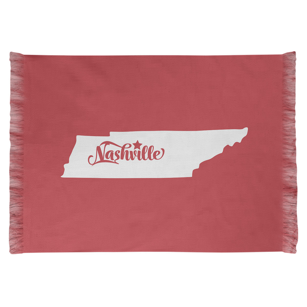 East Urban Home Nashville Tennessee Red Area Rug | Wayfair