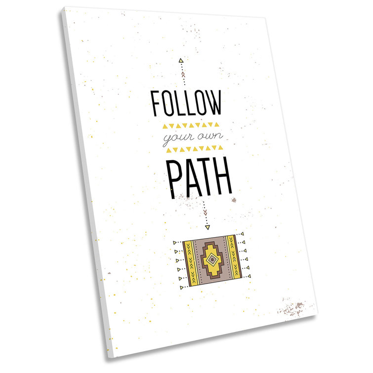 Happy Larry Follow Your Path Quote Picture CANVAS WALL ART Portrait ...