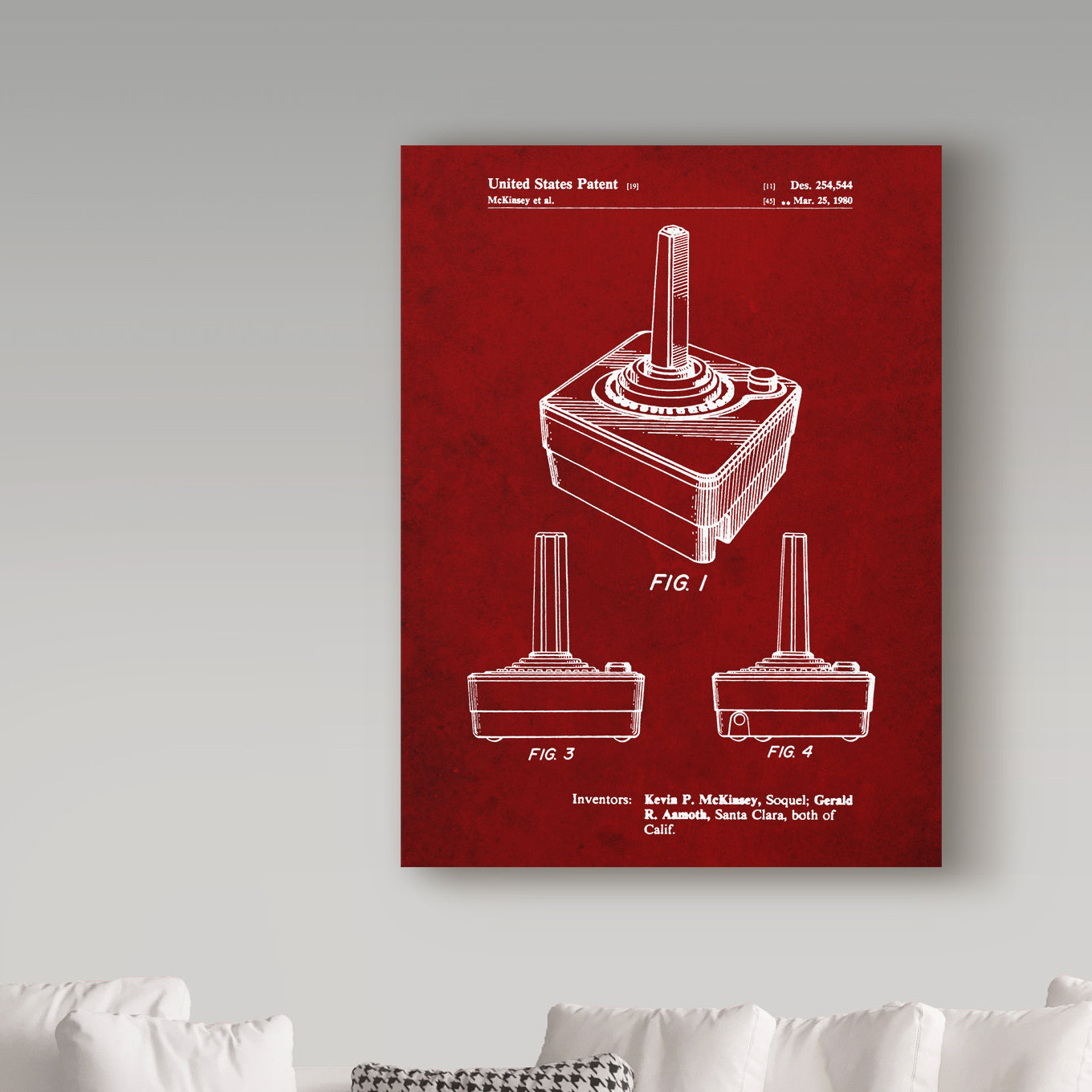 Trademark Fine Art 'Atari Controller' Drawing Print on Wrapped Canvas ...