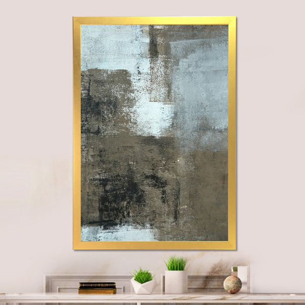 17 Stories " Gray Meets Brown Abstract Art VIII " Painting Print | Wayfair